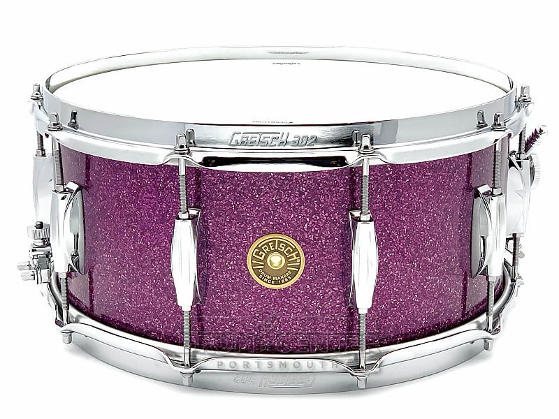 Gretsch Broadkaster Snare Drum 14x6.5 10-Lug Purple Glass | Reverb