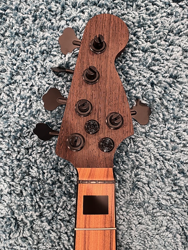 Warmoth Deluxe 5 String 4+1 Bass Neck, Wenge, Stainless | Reverb