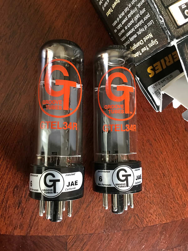 Groove Tubes GTEL34R EL34 Matched Pair Duet - Matching | Reverb