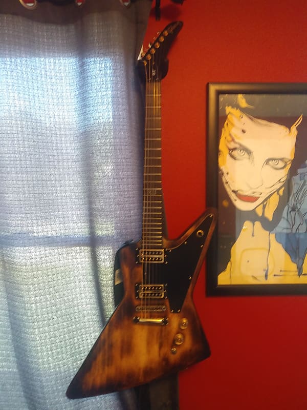 Fully Custom BKP Nailbomb Loaded Epiphone 1958 Goth Explorer | Reverb