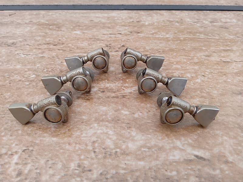 Set of Vintage 1970's Grover 3x3 Gibson Guitar Tuners w/ | Reverb