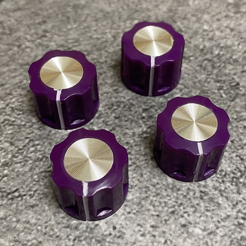 4x Purple Guitar Pedal Fluted Control Knob Pointer Boss 1360 | Reverb