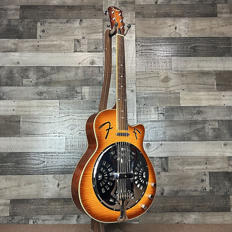 Fender FR-50CE Acoustic Electric Resonator Guitar - Sunburst | Reverb