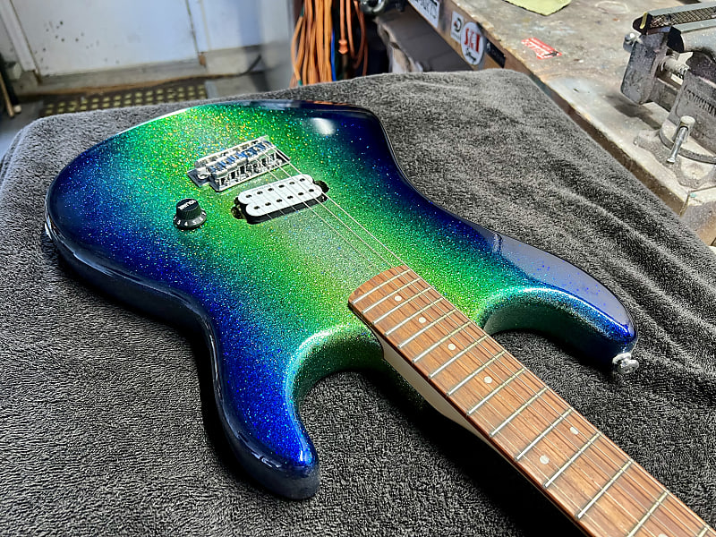 Kramer Baretta Special Custom Large Flake Blue Green Finish | Reverb