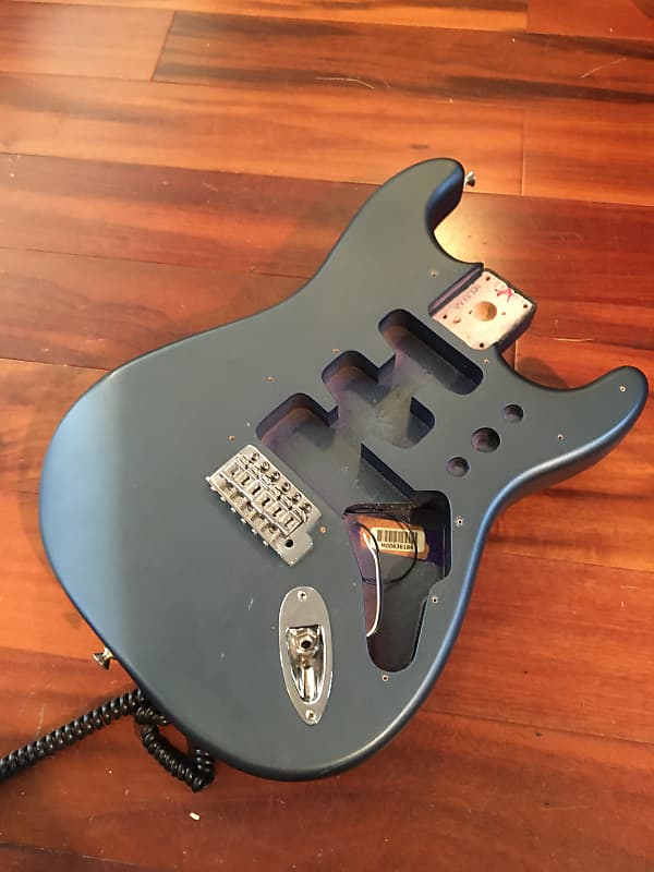 Fender Gun Metal Blue Satin Matte Standard Strat Stratocaster | Reverb