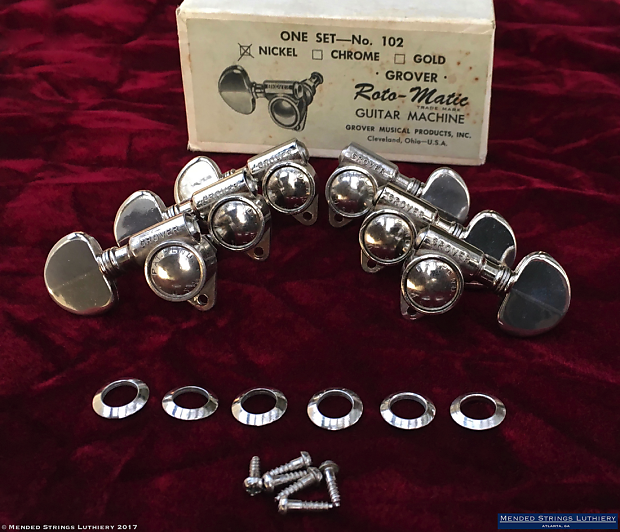 NOS 1959 Grover Rotomatic Tuners Nickel Pat Pend USA Original | Reverb