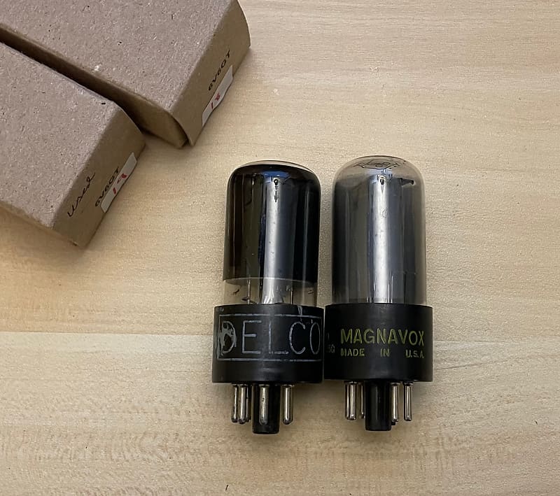 Magnavox Matched Pair 6V6GT Power Tubes: Magnavox, Delco | Reverb