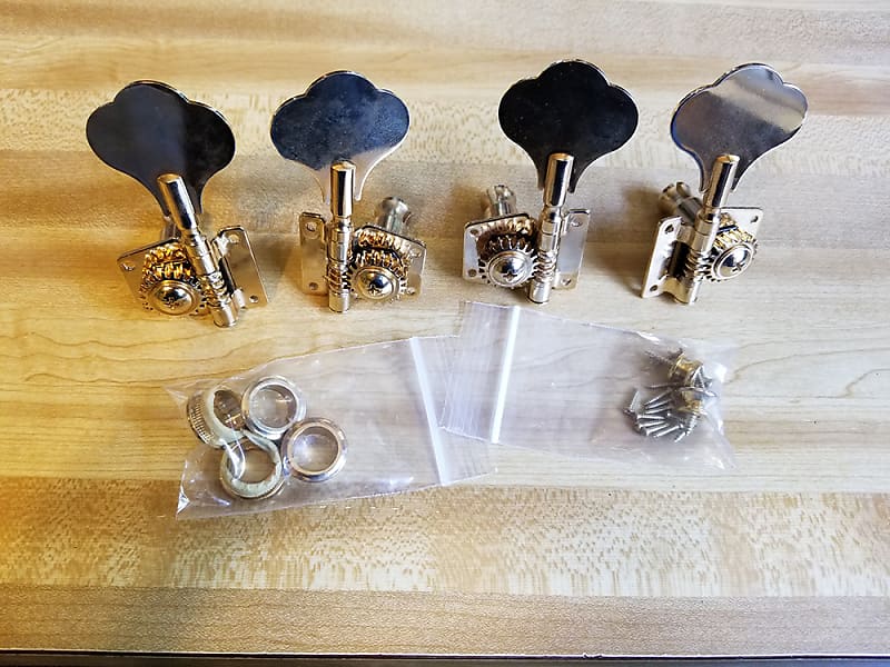 Chinese-made Rickenbacker Copy Gold two-on-a-side bass tuners | Reverb