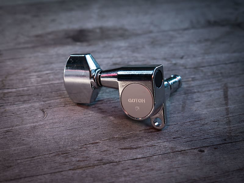 Gotoh SG360 MG; 6 in-line left-handed Auto-lock Chrome | Reverb UK