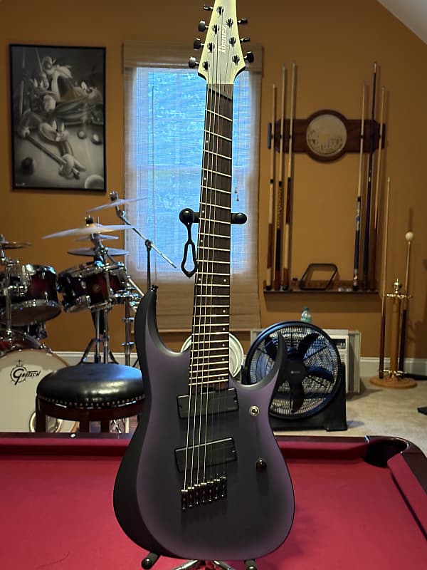 Ibanez RGD71ALMS Axion 7 string 2000 - Black Aurora burst | Reverb