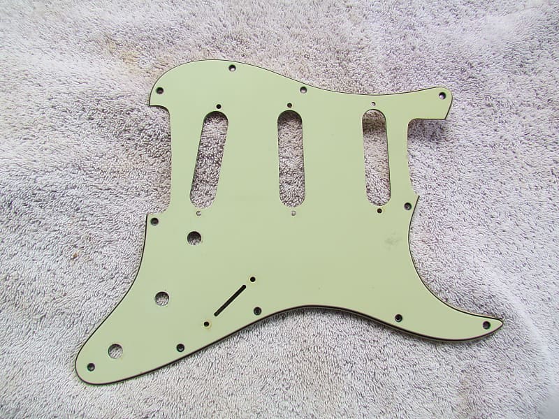 Chandler Stratocaster Pickguard Aged Green Guard Naturally | Reverb