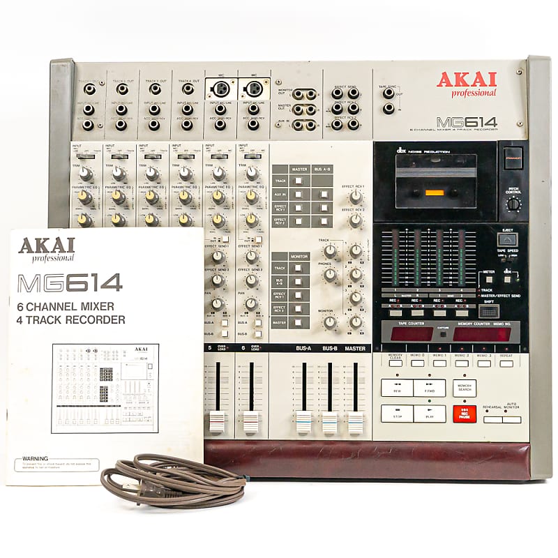 Akai MG614 - 6 Channel Mixer / 4 Track Cassette Recorder w/ | Reverb