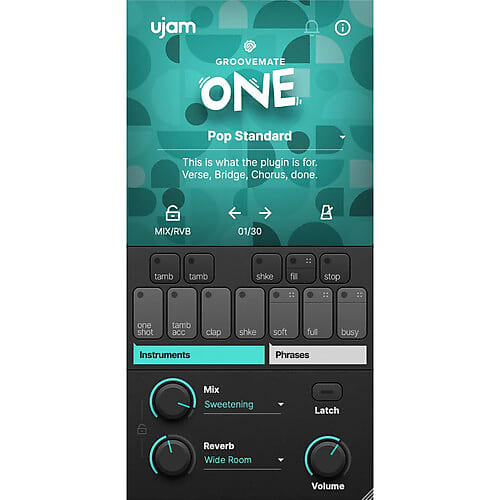 Ujam Groovemate ONE Percussion Virtual Instrument Plug-In | Reverb