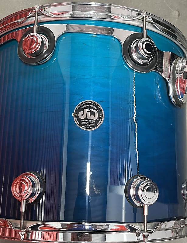 DW DW Collectors 16” Floor Tom Drum Blue LAQUER | Reverb