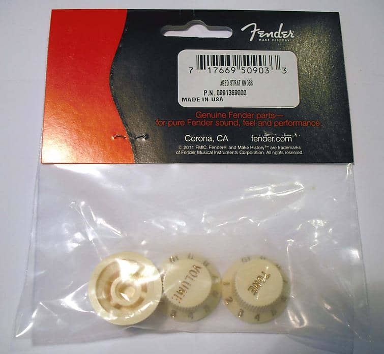 Fender Strat Knob set Aged White | Reverb