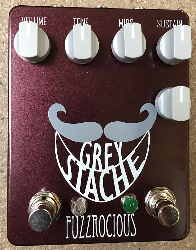 Fuzzrocious Grey Stache Fuzz w/Mode 2nd sustain Black Cherry | Reverb