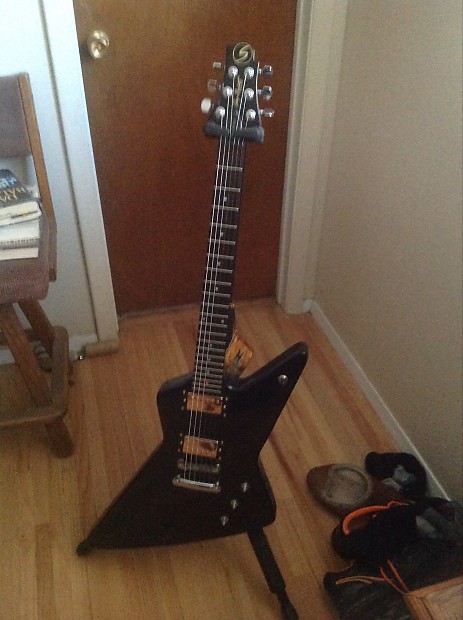 Samick Rockwell Explorer Gloss Black | Reverb