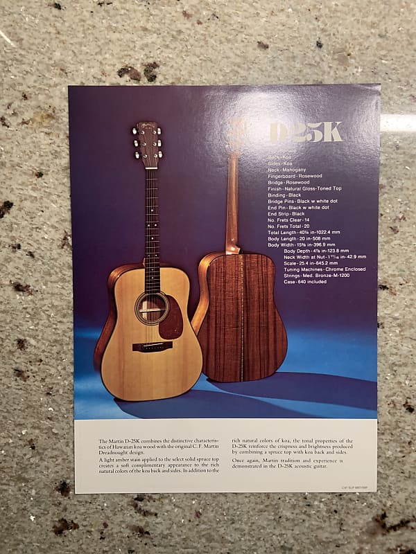 Vintage 1980 Martin Custom Shop Flyer! | Reverb