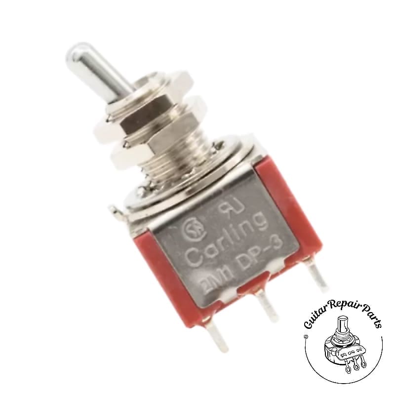 Carling On-Off-On 3 Position DPDT Mini Toggle Switch w. Short | Reverb
