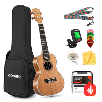 Concert Ukulele Nova U 23’’ Carbon Fiber Travel Ukulele With | Reverb