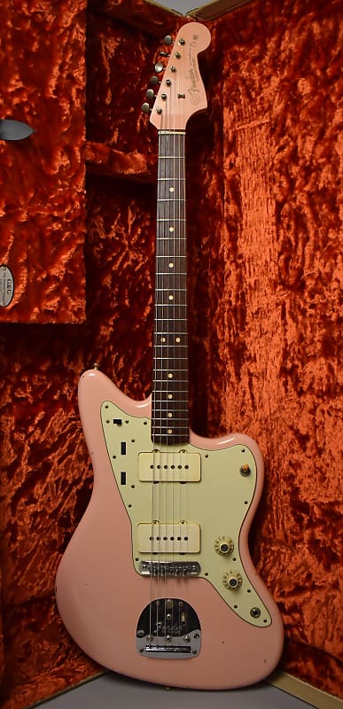 2003 Fender Custom Shop '63 Jazzmaster Relic Shell Pink NAMM | Reverb
