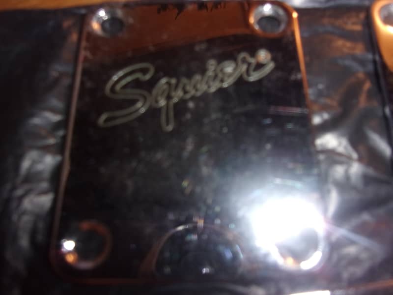 Squier Relic heavy Scuffs Chrome Logo Neck Plate #5 Tele | Reverb