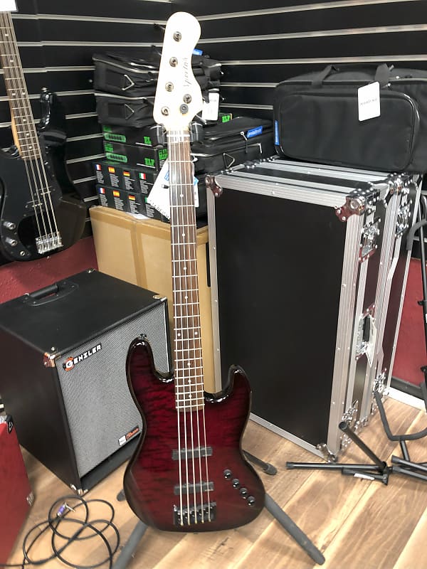 Spector Coda Pro 5 Active Bass Guitar - Black Cherry Stain | Reverb
