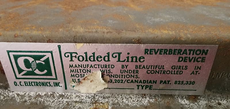 O.C. Electronics Folded Line Reverberation Device 70s - | Reverb