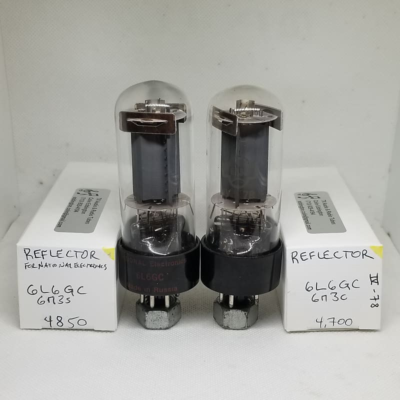 Reflector 6N3C/6L6GC Almost Perfectly Matched (3.0%) Pair NOS | Reverb