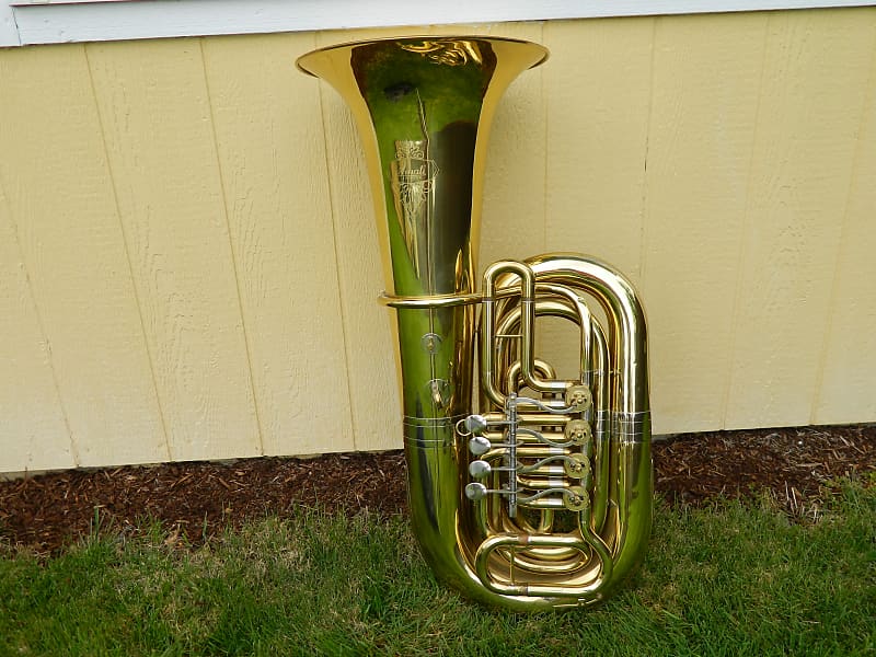 Cerveny-Amati CC Rotary 4-Valve Tuba 1988 - Gold, lacquered | Reverb