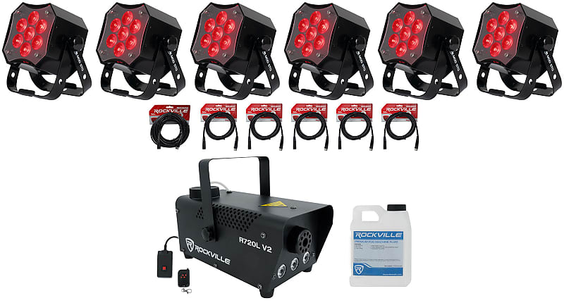 (6) American DJ MOD STQ Compact DMX Par Wash Lights | Reverb