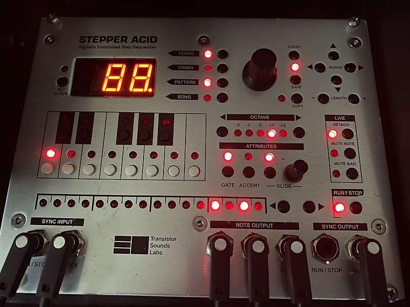 Transistor Sound Labs Stepper Acid tb-303 sequencer with | Reverb UK