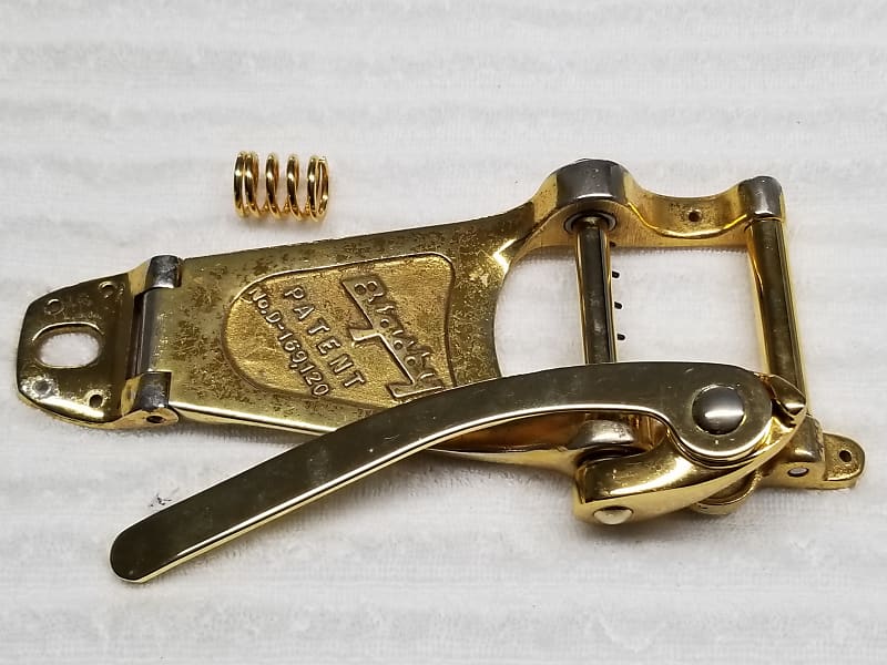 1960s Bigsby B7 Vibrato Gold Tailpiece - With Spring Screws | Reverb