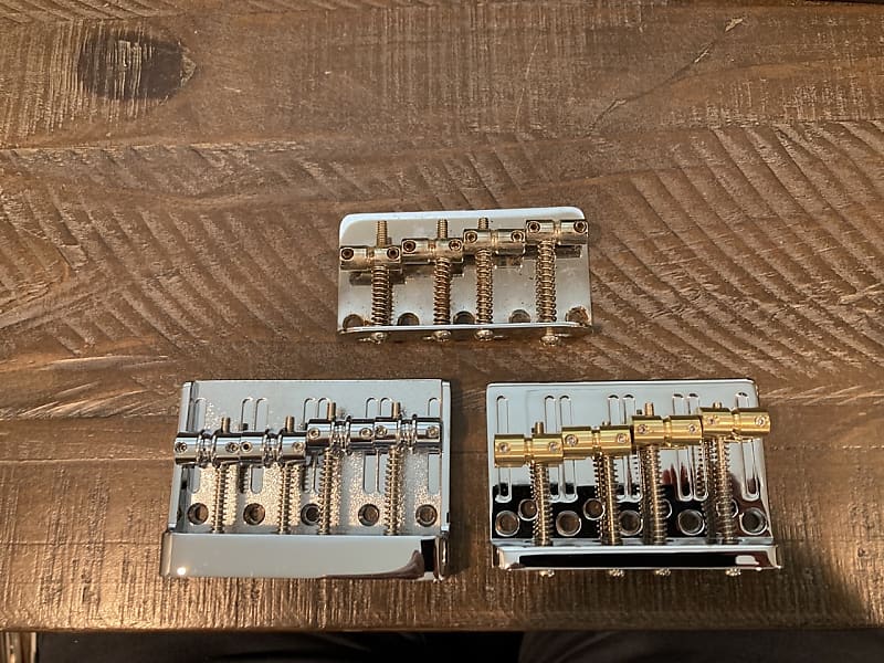 Fender Bass Guitar Bridge Lot - Blacktop String-Thru Top-Load | Reverb