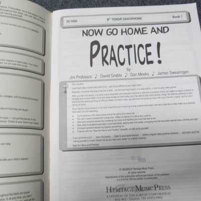 Heritage Music Press No Go Home And Practice! Tenor Saxophone | Reverb