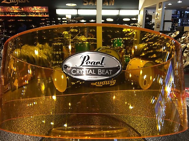 Pearl Crystal Beat Acrylic 6.5x14 Free Floating Snare Drum | Reverb UK