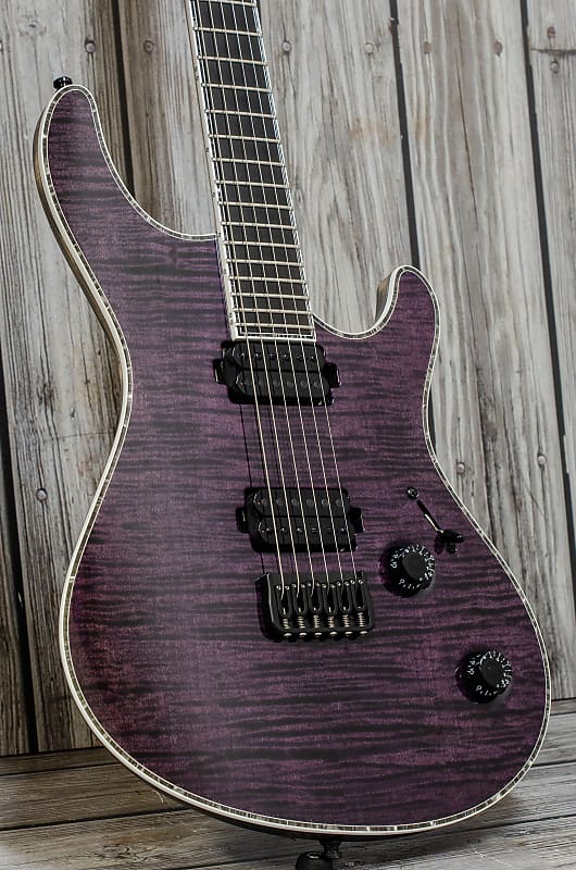 Pre Owned Mayones Regius 6 - Trans Dirty Purple Gloss Inc | Reverb