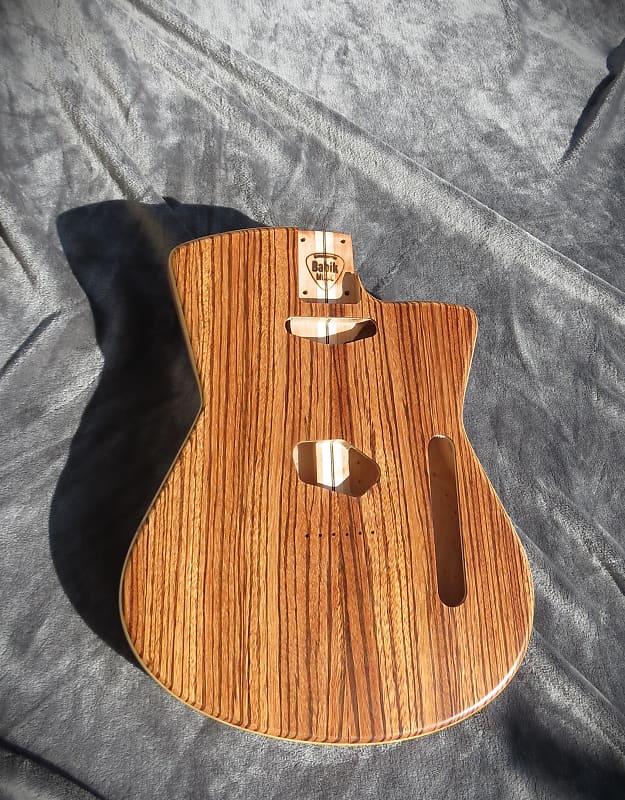 Babik Custom Telecaster Style body MOD shape, Zebrawood on | Reverb