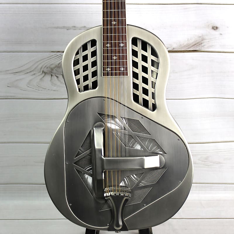 Royall Resonators Trifecta Antique Steel 12 String Tricone | Reverb