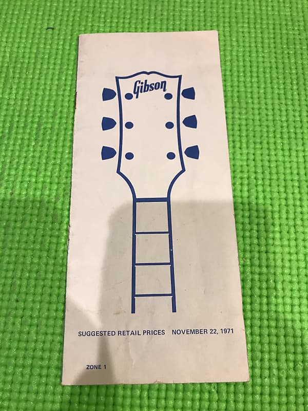 1971 Gibson Price List | Reverb