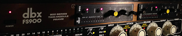 Pair of dbx 902 de-essers in FS900 Rack | Reverb