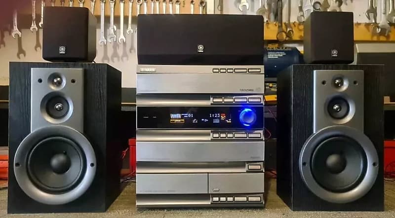 VINTAGE YAMAHA STEREO SYSTEM/3CD/5 SPEAKERS/TAPE DECK/SUB | Reverb