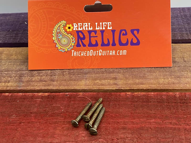 Real Life Relics Replacement Aged Nickel Slot Head Bridge | Reverb