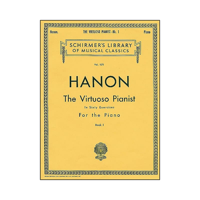 G. Schirmer Hanon Virtuoso Pianist Book 1 60 Exercises Nos | Reverb