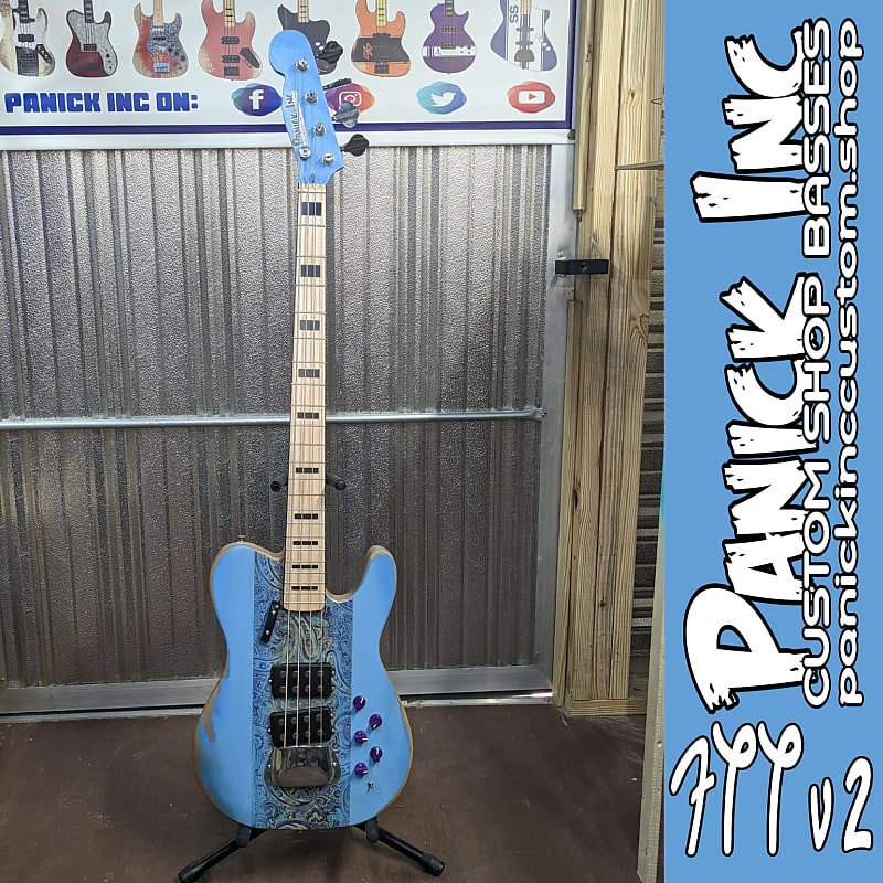 Panick Inc FTT v2 Fabric Top Tele Bass v2 2023 - Relic Spa | Reverb