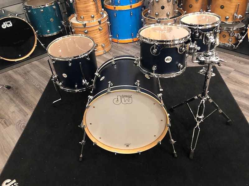 DW Design Series 4pc Shell Pack in Satin Midnight Blue 10 12 | Reverb