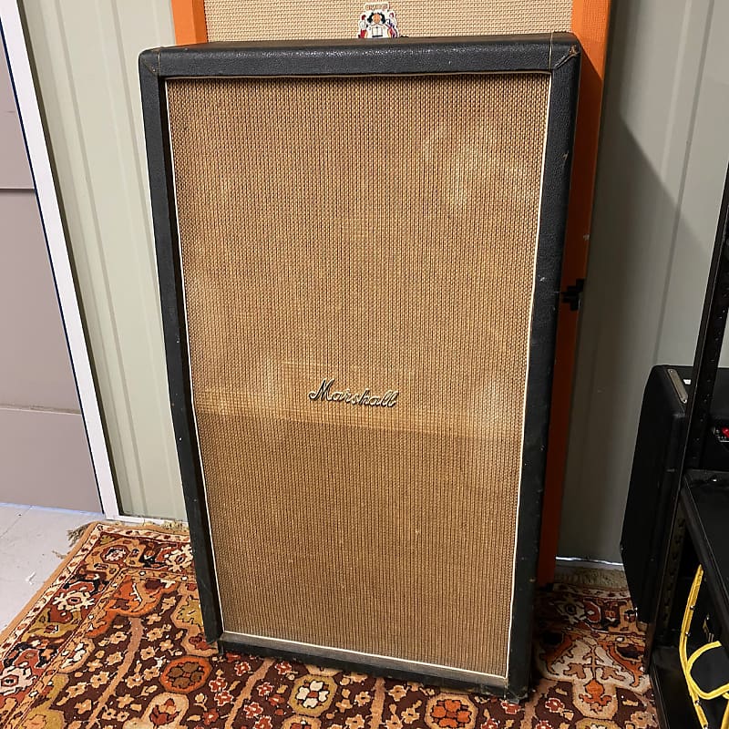Vintage 1969 Marshall 4x12 Basketweave Tall Guitar Cabinet | Reverb