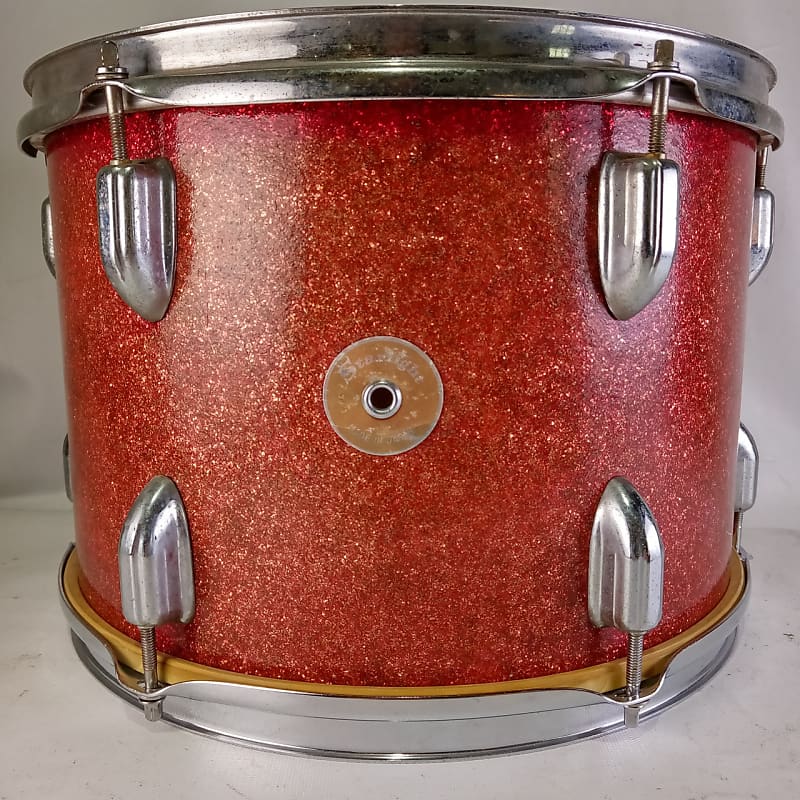 Starlight MIJ 13x9"Tom Drum Red Sparkle Vintage 60s Japan | Reverb