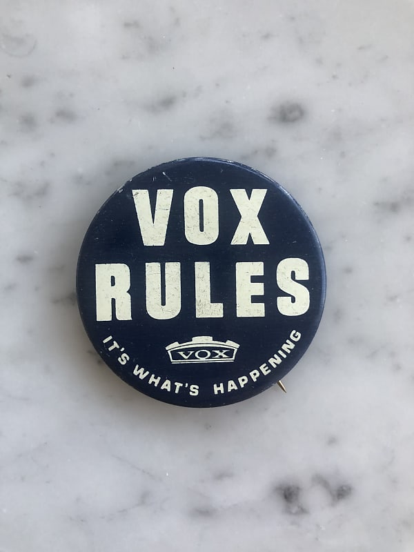 1966 Vox “It’s what’s happening” promotional pin dealer case | Reverb