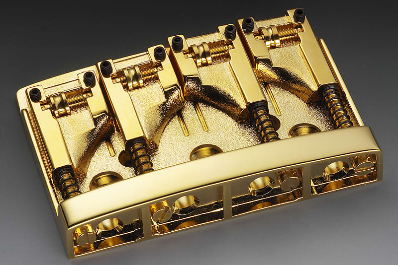 Schaller Bass Bridge 3D-4 Top Loading, Roller Bridge 24k Gold | Reverb